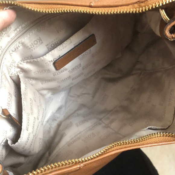 Michael Kors | Bags | Mk Camel Colored Pebbled Soft Leather Handbag ...